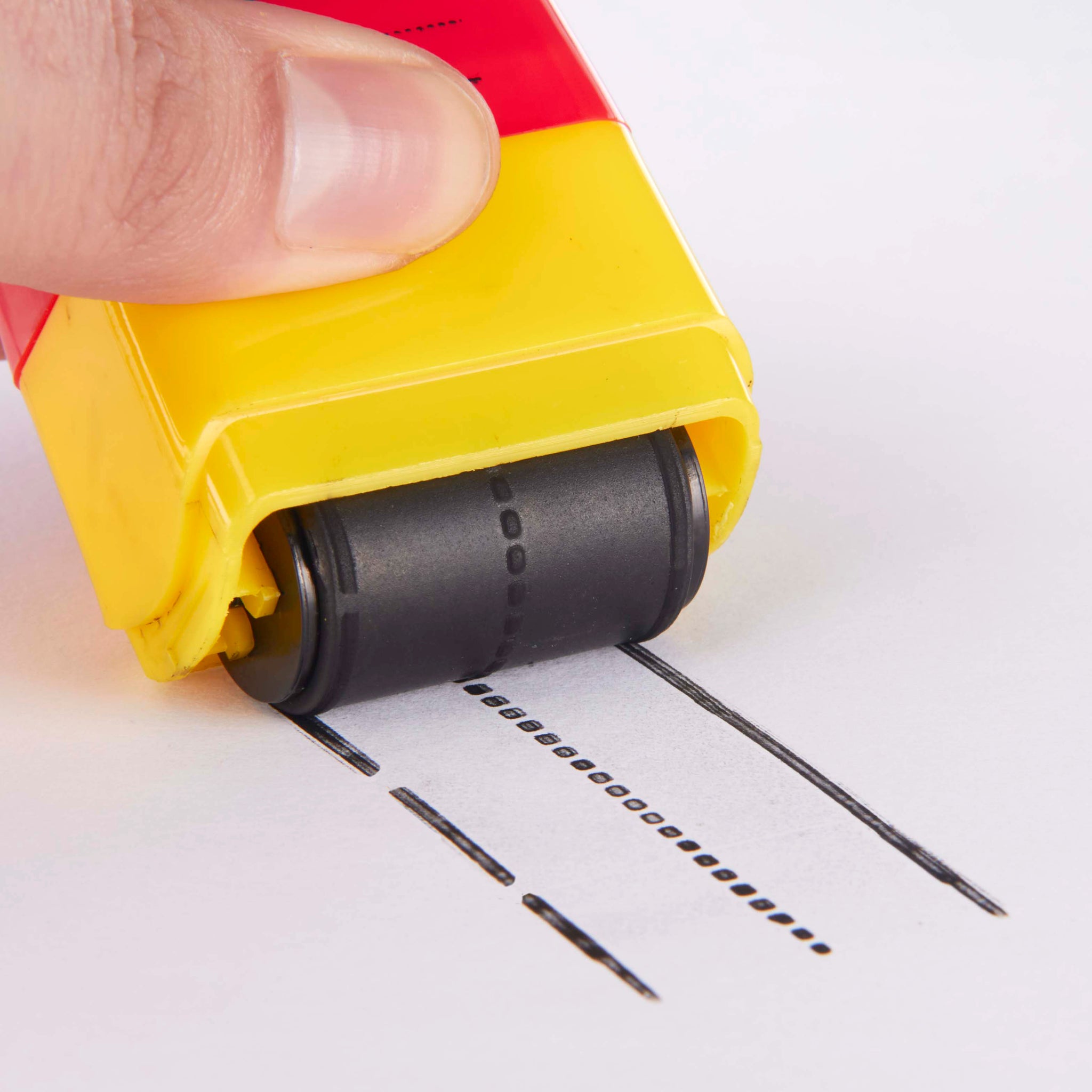 Self-Inking Teacher Stamp-1" Dashed Spaces Handwriting Lines Roller ...