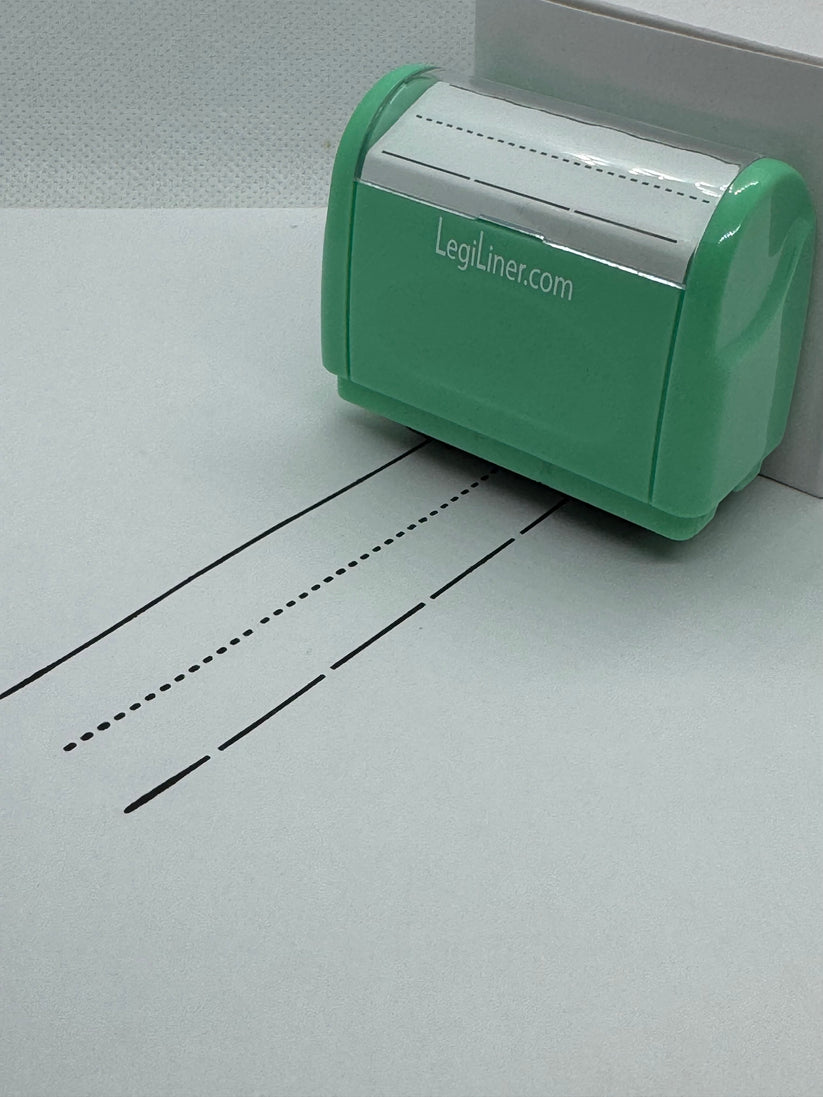 Self-Inking Teacher Stamp-1" Dashed Spaces Handwriting Lines Roller ...