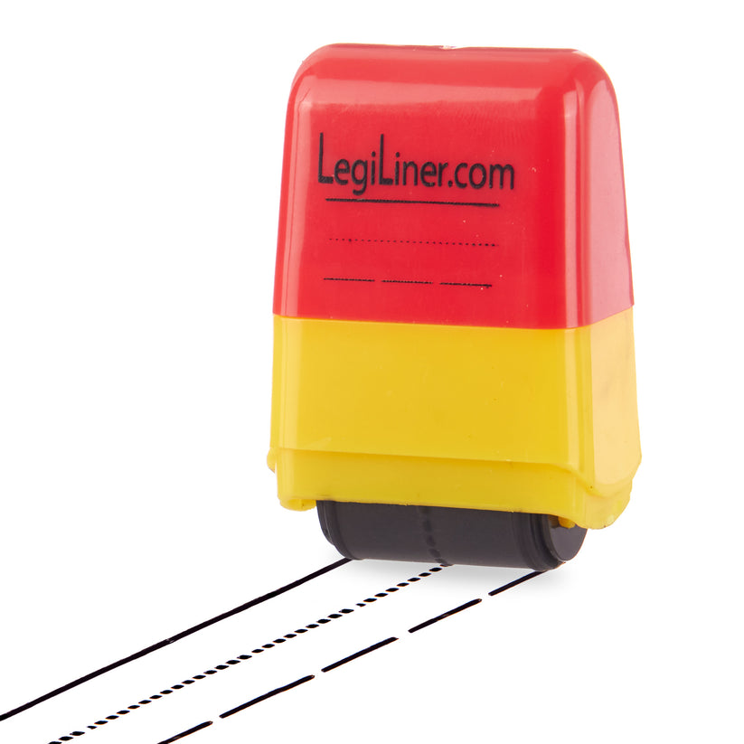 Self-Inking Teacher Stamp-1" Dashed Spaces Handwriting Lines Roller ...